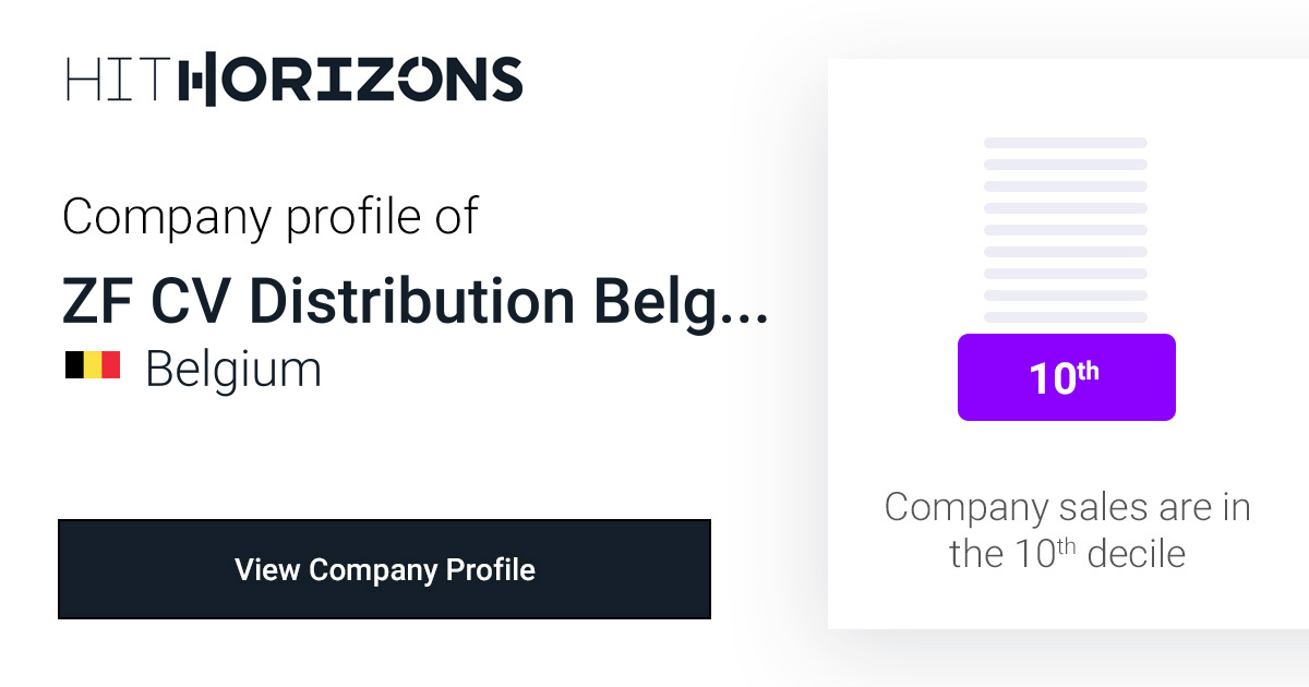 Company Profile of ZF CV Distribution Belgium | HitHorizons.com