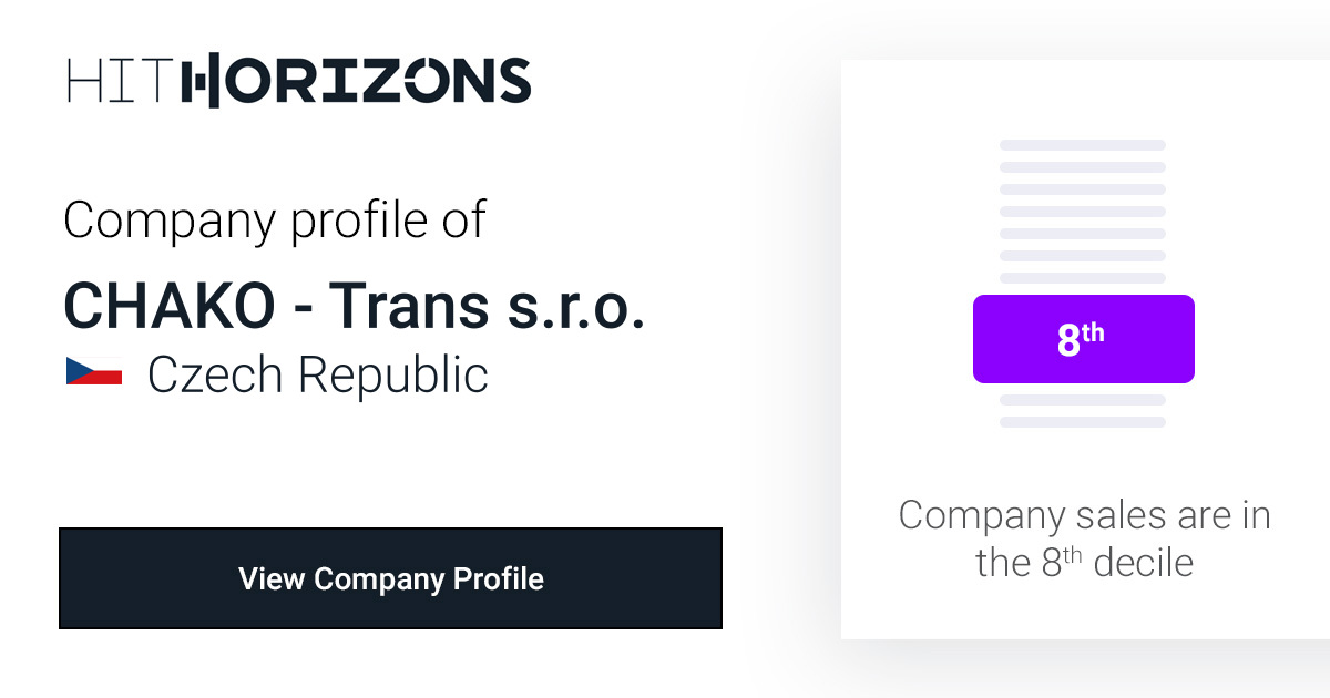 Company Profile of CHAKO - Trans s.r.o. | HitHorizons.com