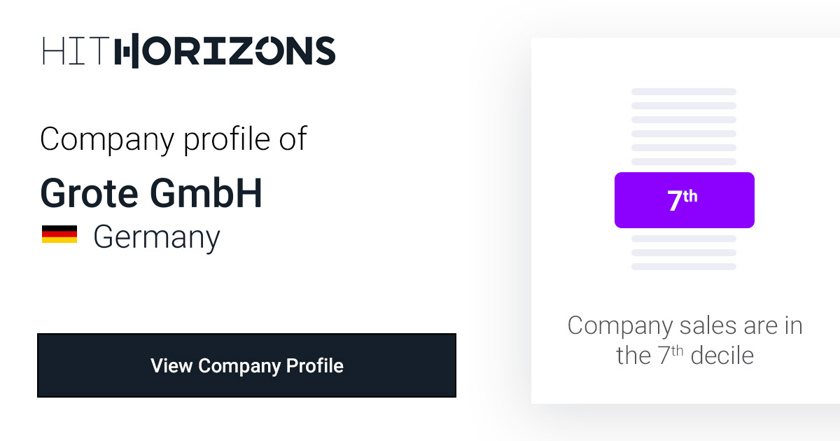 Company Profile of Grote GmbH | HitHorizons.com