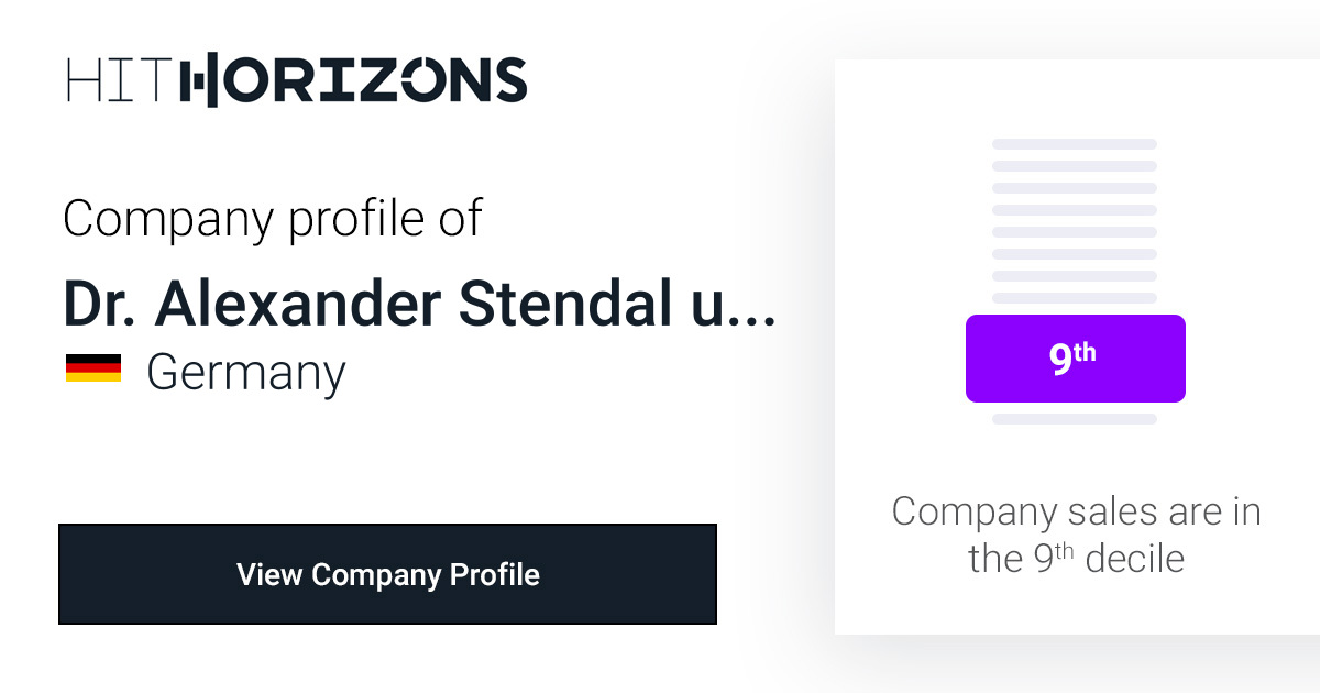 Company Profile of Dr. Alexander Stendal und Peter Stendal ...
