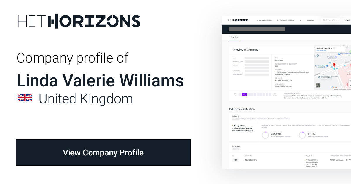 Company Profile of Linda Valerie Williams | HitHorizons.com