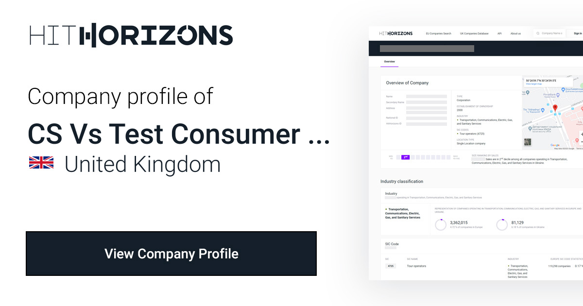 Company Profile of CS Vs Test Consumer Servicing 2 | HitHorizons.com