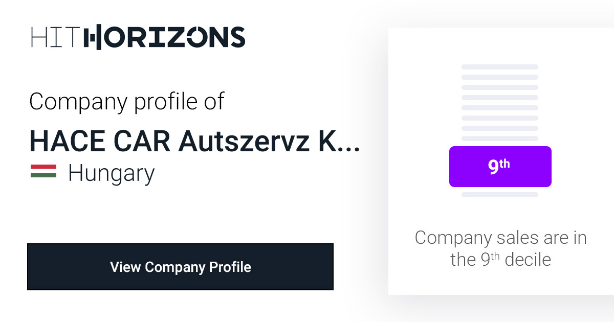 Company Profile of HACE CAR Autószervíz Korlatolt Felelössegu Tarsasag ...