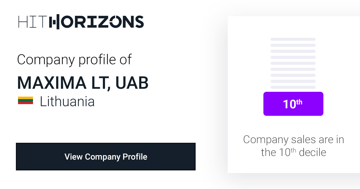 Company Profile of MAXIMA LT UAB | HitHorizons.com